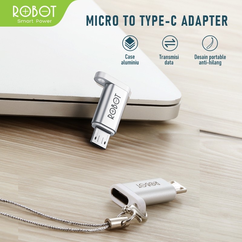 ADAPTER ROBOT RT-OTG01 TYPE-C TO MICRO USB SMALL & PORTABLE - Bleza ...